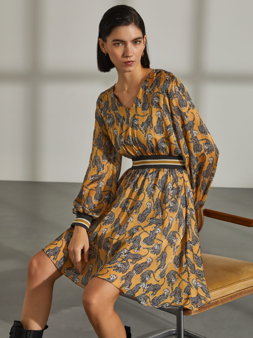 Vestido corto estampado - LP002146_179 - LION OF PORCHES