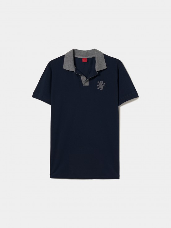 Polo sin botones con cuello en contraste - LP005090_599 | LION OF PORCHES