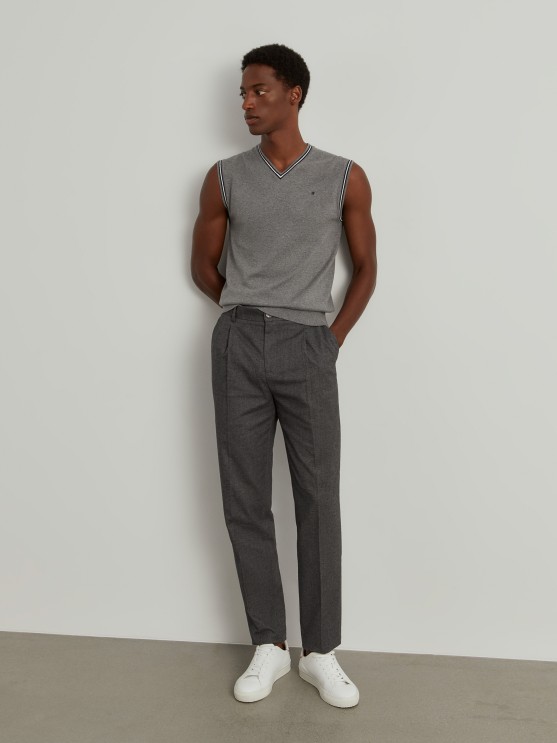 Regular fit chino pants with drawstring - LP004858_985 - LION OF PORCHES
